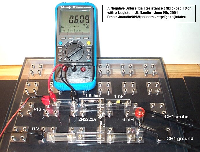 A Negative Differential Resistance Oscillator with a Negistor